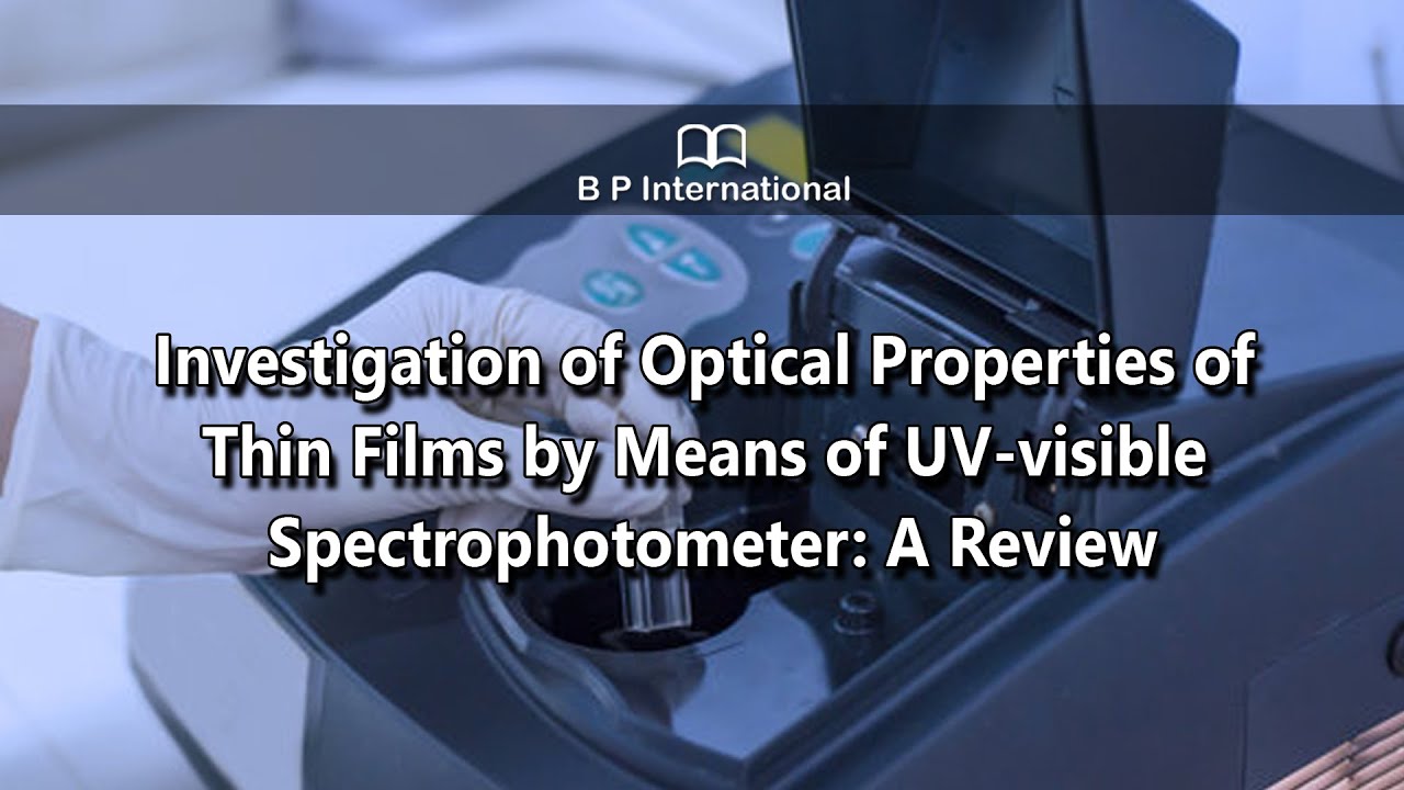 Investigation of Optical Properties of Thin Films by Means of UV ...