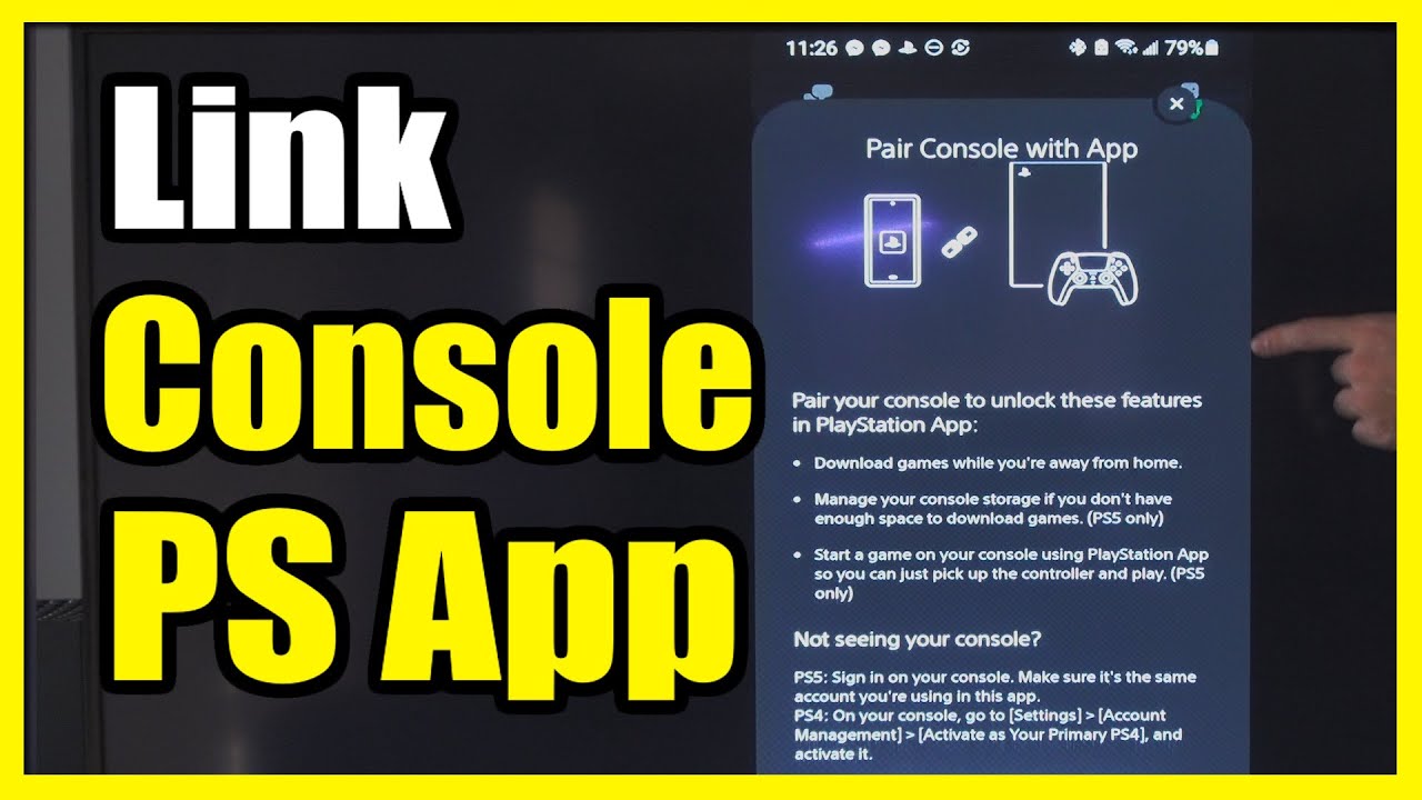 How to LINK or PAIR PS5 or PS4 to PS App on Phone (Settings Tutorial ...