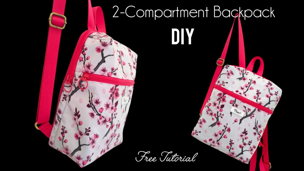 How To Make Easy 2-Compartment Backpack - Easy Backpack - Free Tutorial ...