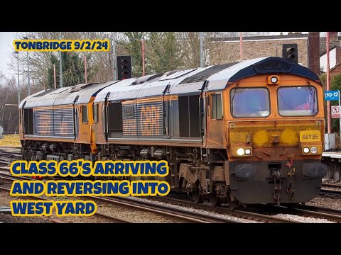 GB Railfreight Class 66 (66755 + 66728) Arriving And Reversing At ...