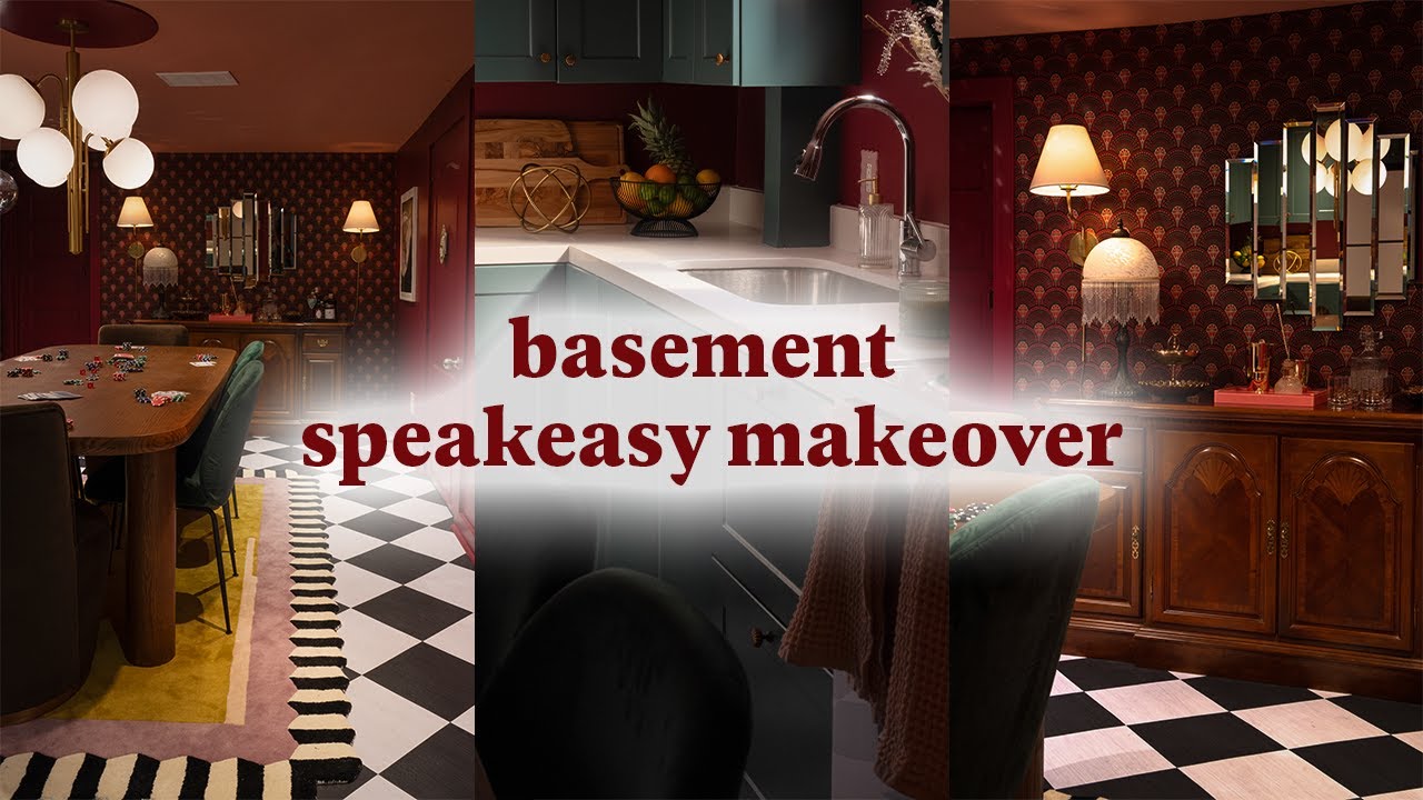 Basement Game Room Makeover! *Cool, Speakeasy Vibe* - YouTube
