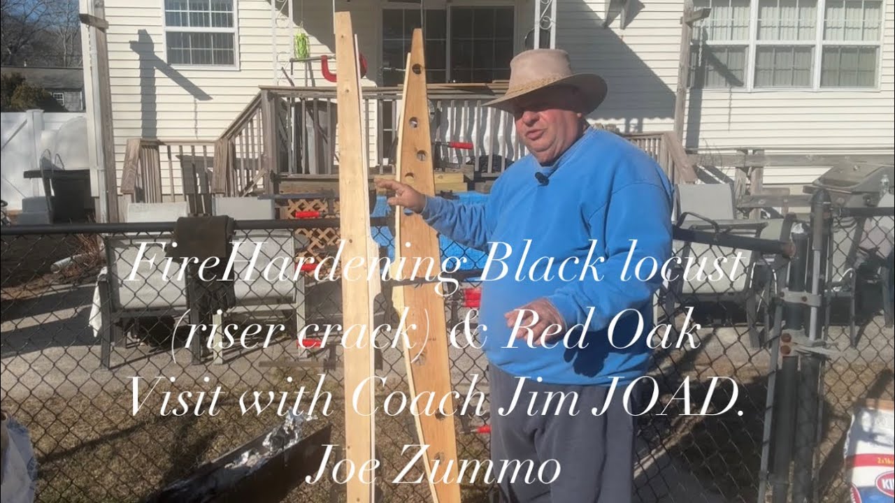 Fire Hardening Black locust (riser crack) & Red Oak a visit with Coach ...