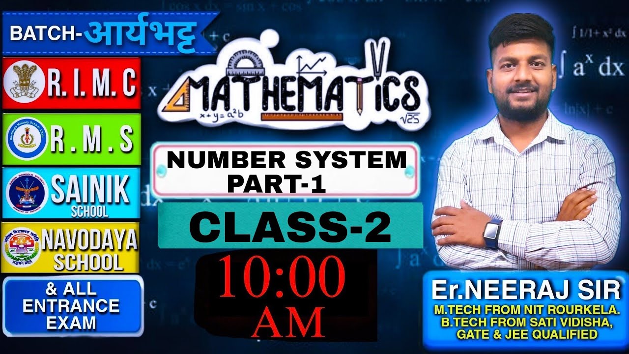 Number System Part-1, Class-2 | BATCH - ARYABHATT | MATH FOR ALL ...