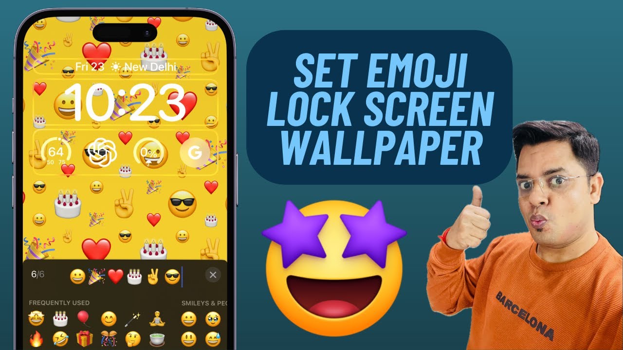 How to Set Emoji Lock Screen Wallpaper on Your iPhone - YouTube