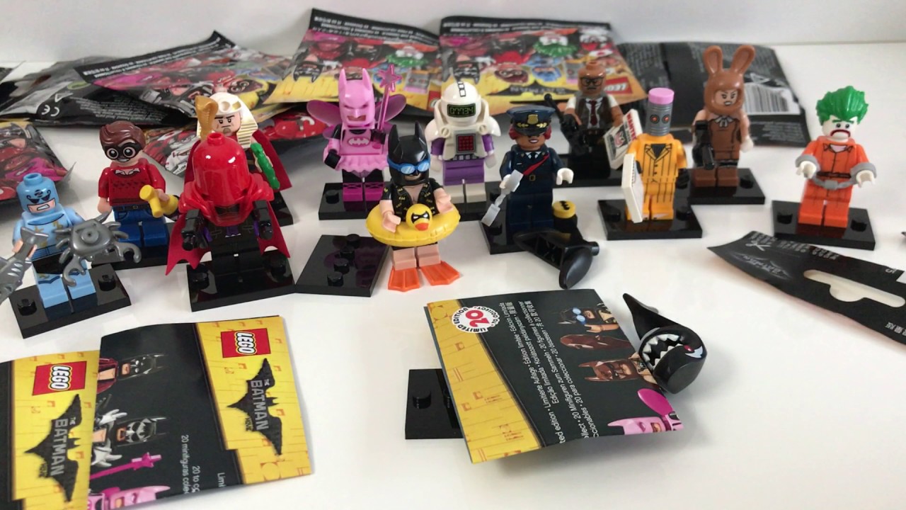 LEGO BATMAN MOVIE MINIFIGURES - All 20 pack opening!!! - YouTube
