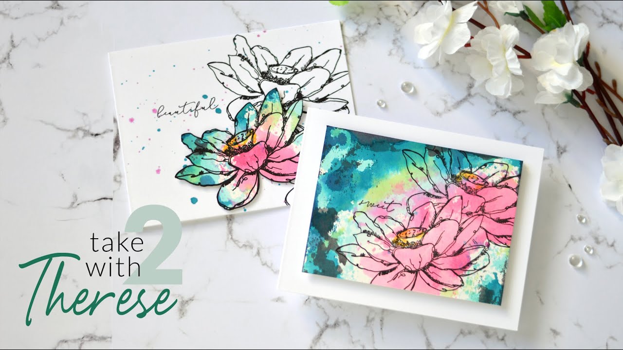 2 Bold Floral Designs for your Handmade Cards | Take 2 With Therese ...