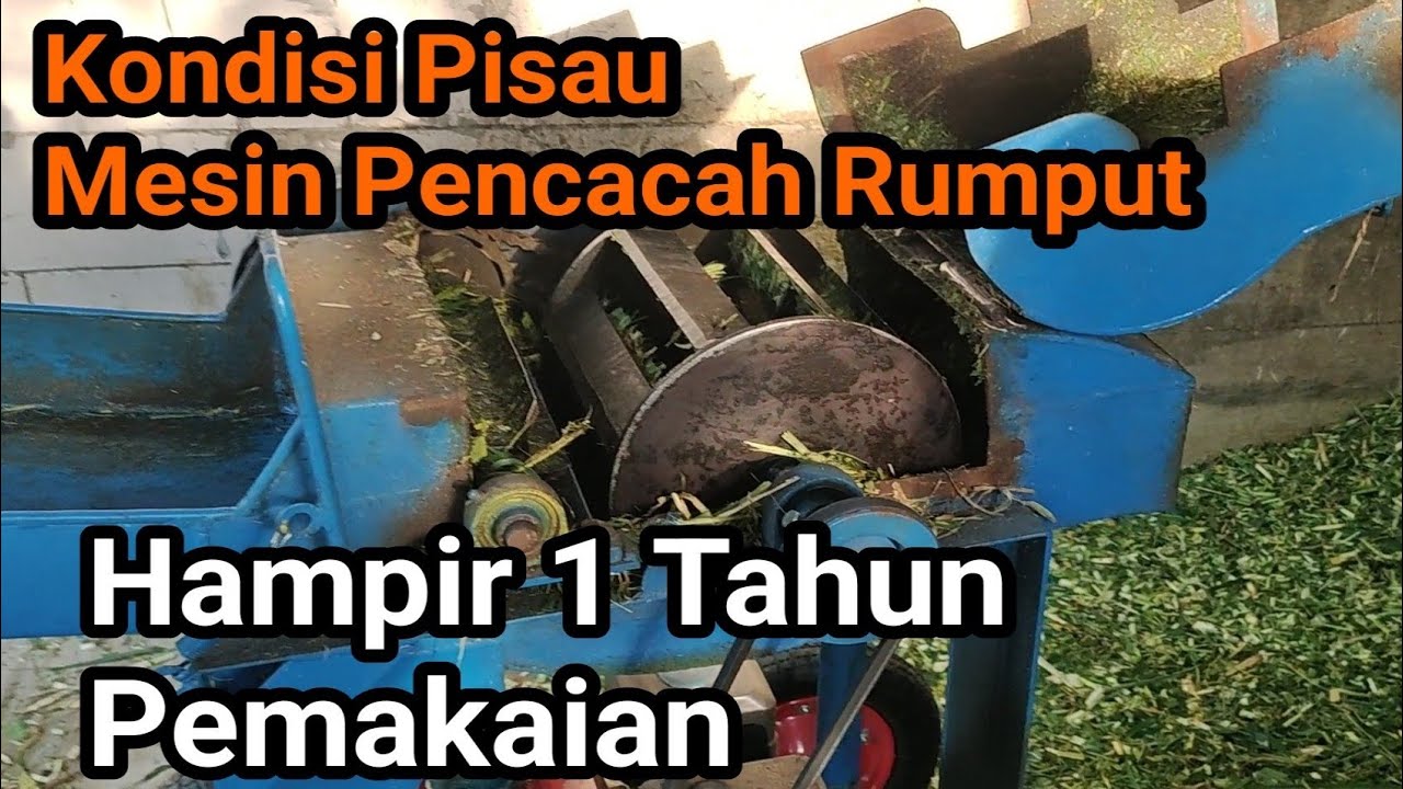 Hampir 1 tahun pemakaian, seperti ini kondisi pisau mesin pencacah ...