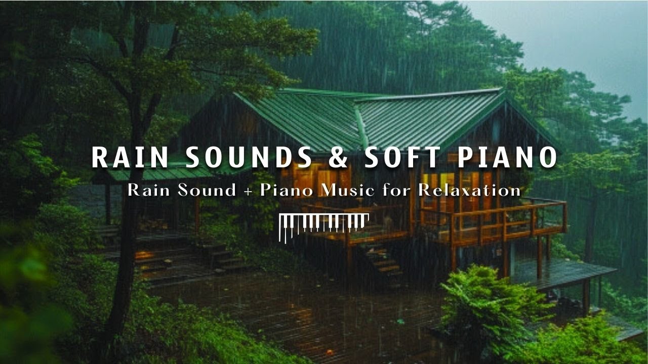3H Rain Piano - Peaceful Piano & Soft Rain Outside the Bedroom ...