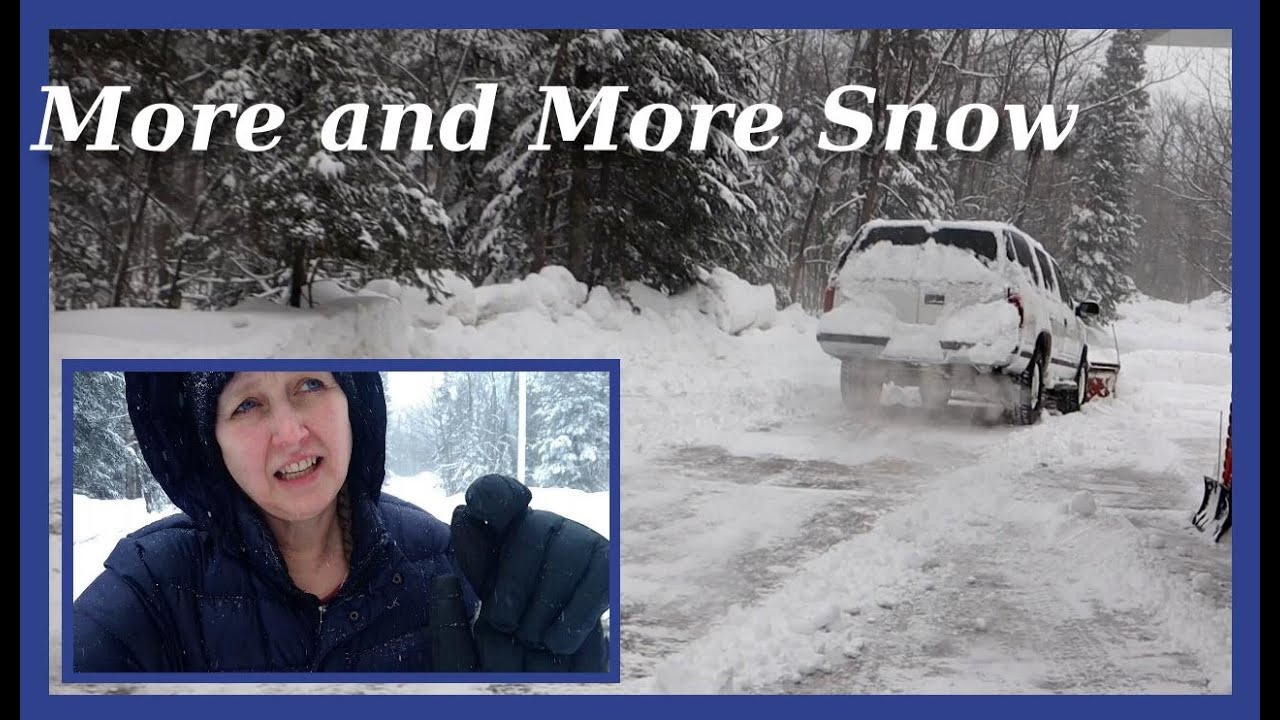 So Much Snow! || Moving the Snow in the UP - YouTube