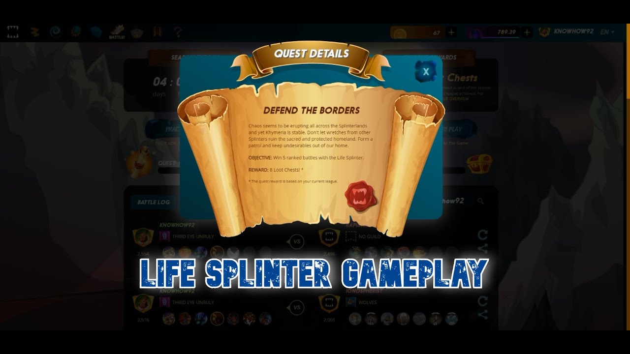 Splinterlands Journey #87 - Delivering with Life Splinter - YouTube