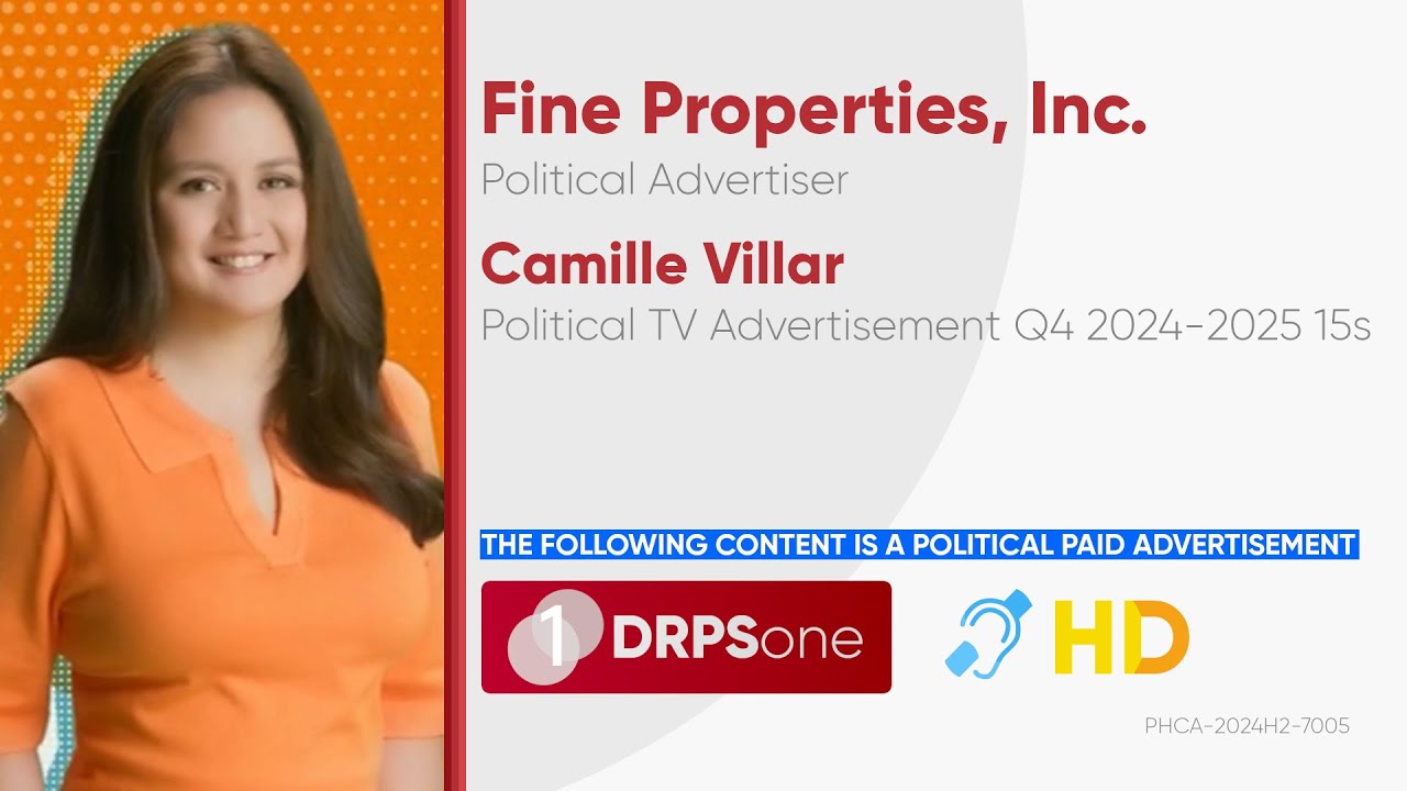 Camille Villar Political TV Ad 2H 2024-2025 15s [CC/HD] - YouTube
