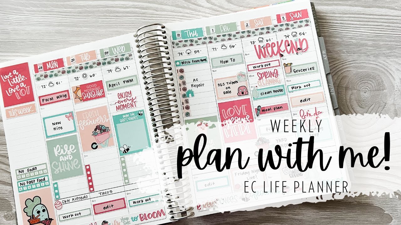 PLAN WITH ME! March 28- April 3 | EC Life Planner - YouTube