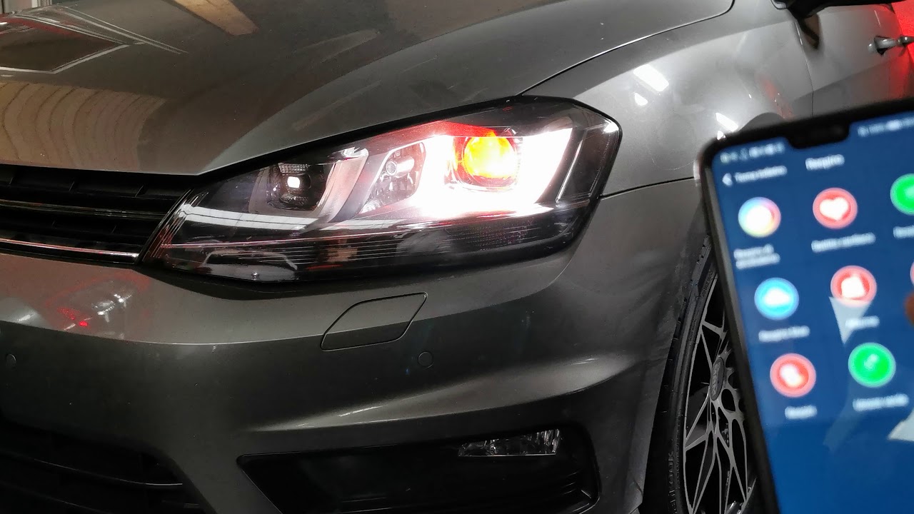 Vw Golf Mk7 RGB custom headlight CFR - YouTube