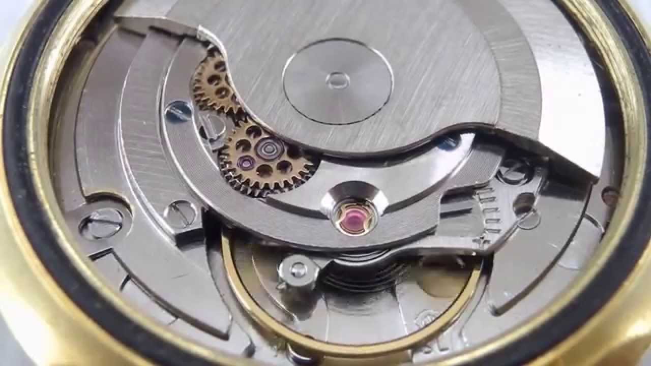 Automatic Watch Movement By ETA swiss Cal.2532 Running. - YouTube