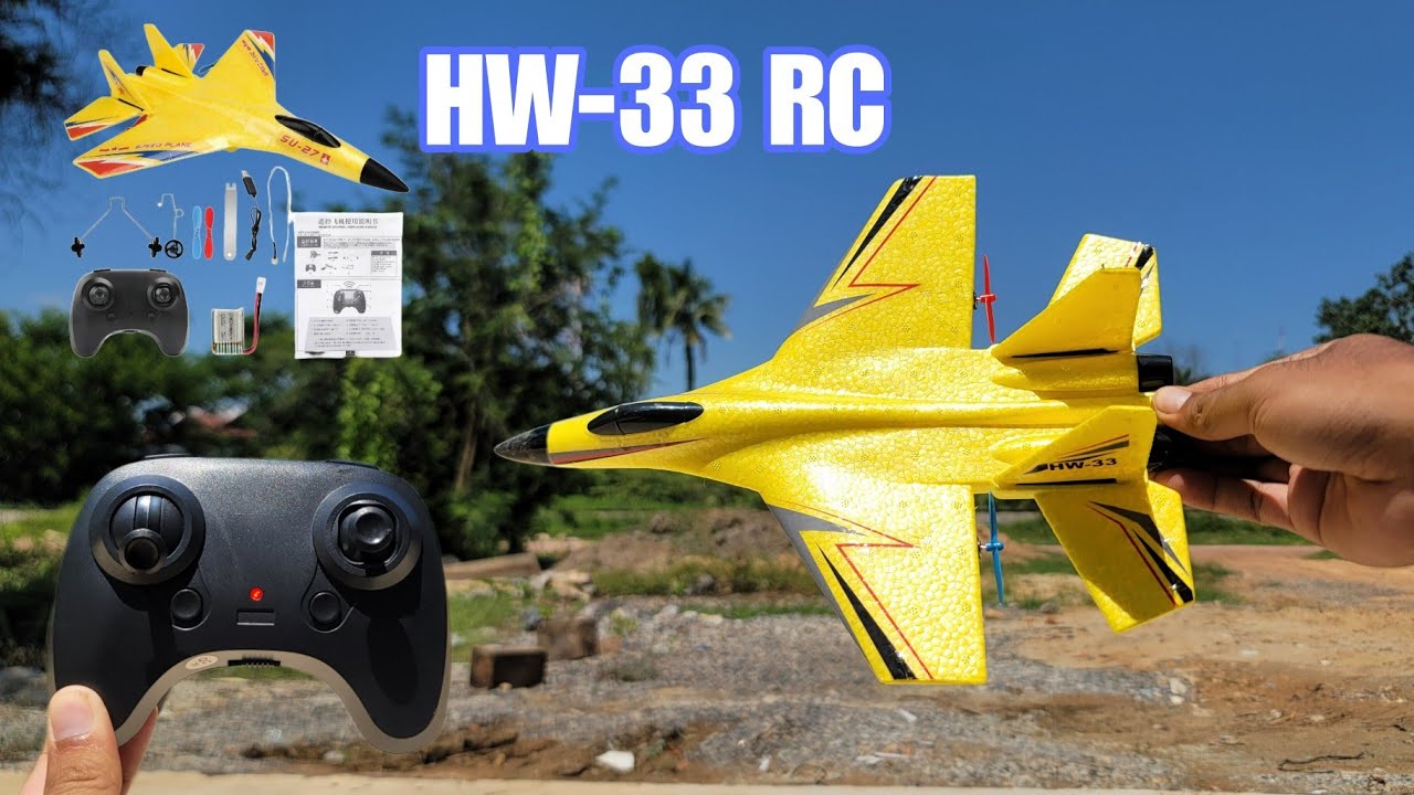 Unboxing dan review HW-33 RC Airplane 2024 - YouTube