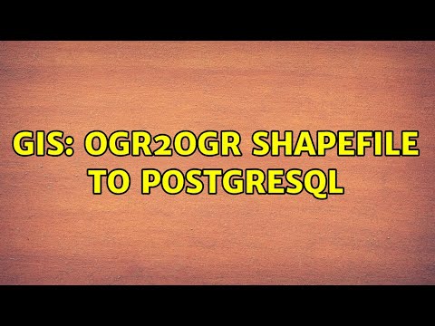 GIS: ogr2ogr shapefile to PostgreSQL - YouTube