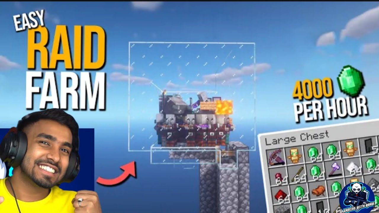 Minecraft Raid Farm Very Easy to Build Insane Loot 1.19 Tutorial How To ...