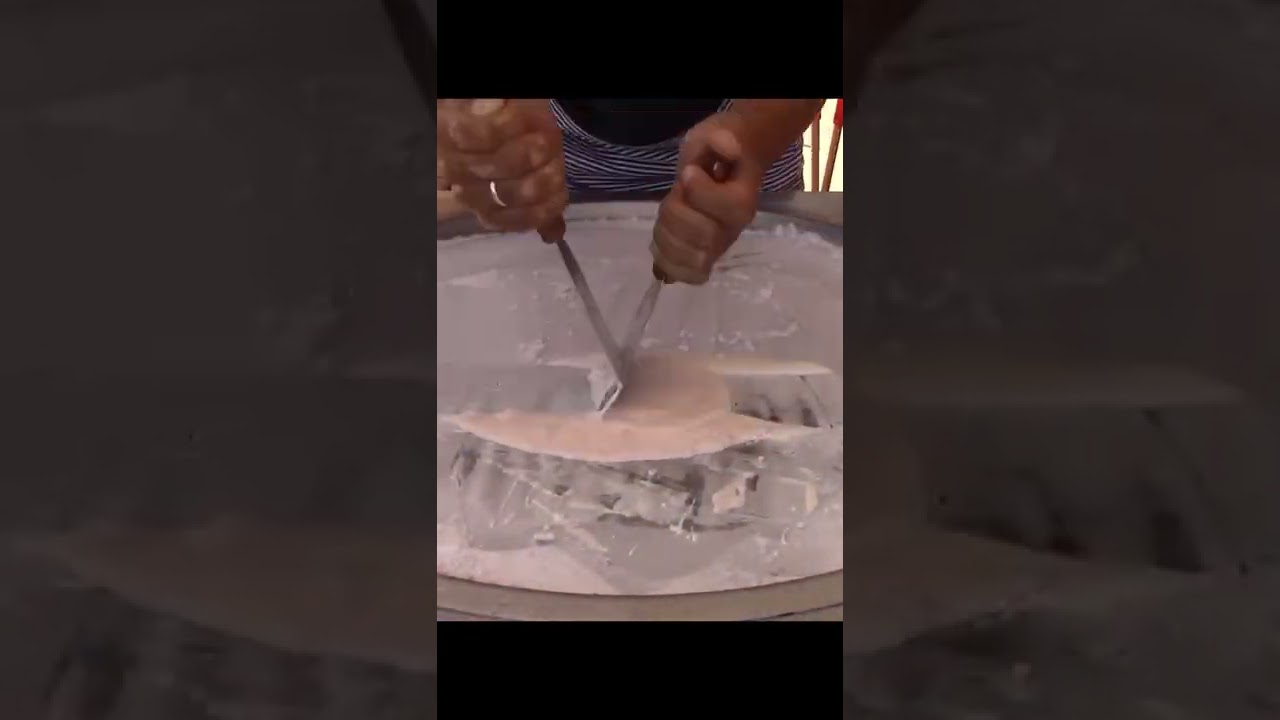 Cotton Candy Ice Cream Rolls Oddly Satisfying ASMR Street Food Sounds ...