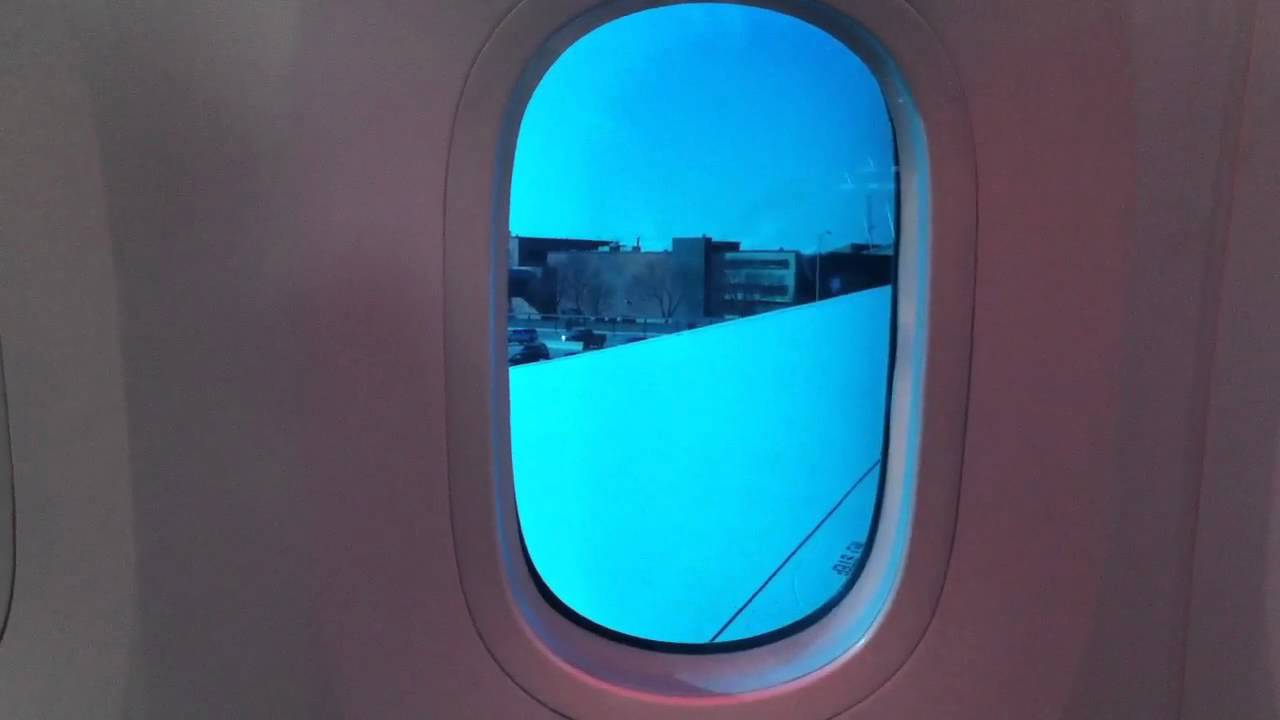 Boeing 787 push button tinting windows. - YouTube