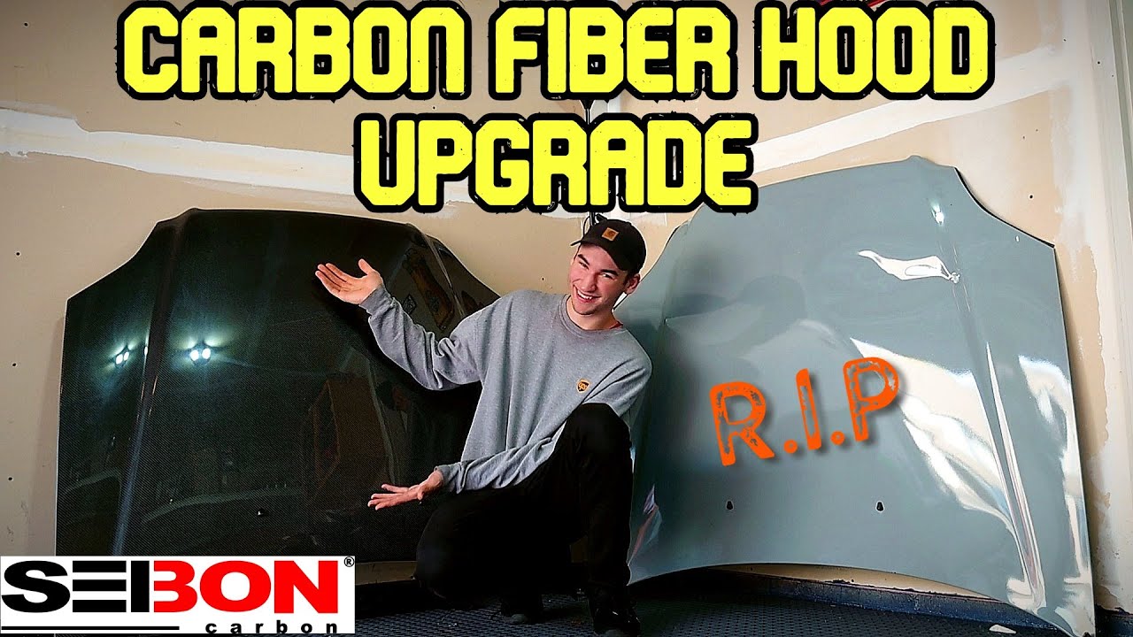 NEW CARBON HOOD! Road Trippin For That Civic Weight Reduction - YouTube