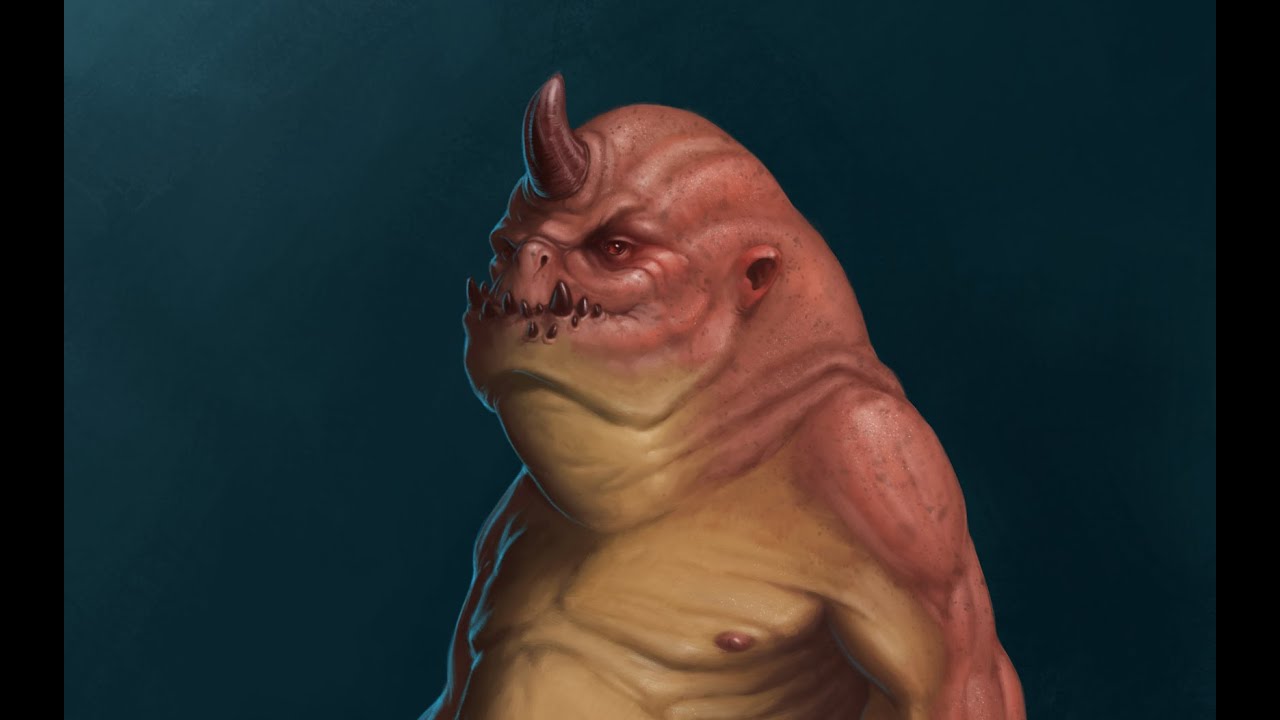 Creature Digital Painting (speedpaint) - YouTube