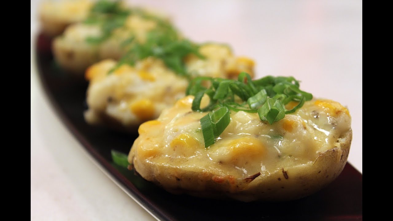 Cheesy Jacket Potatoes | Sanjeev Kapoor Khazana - YouTube