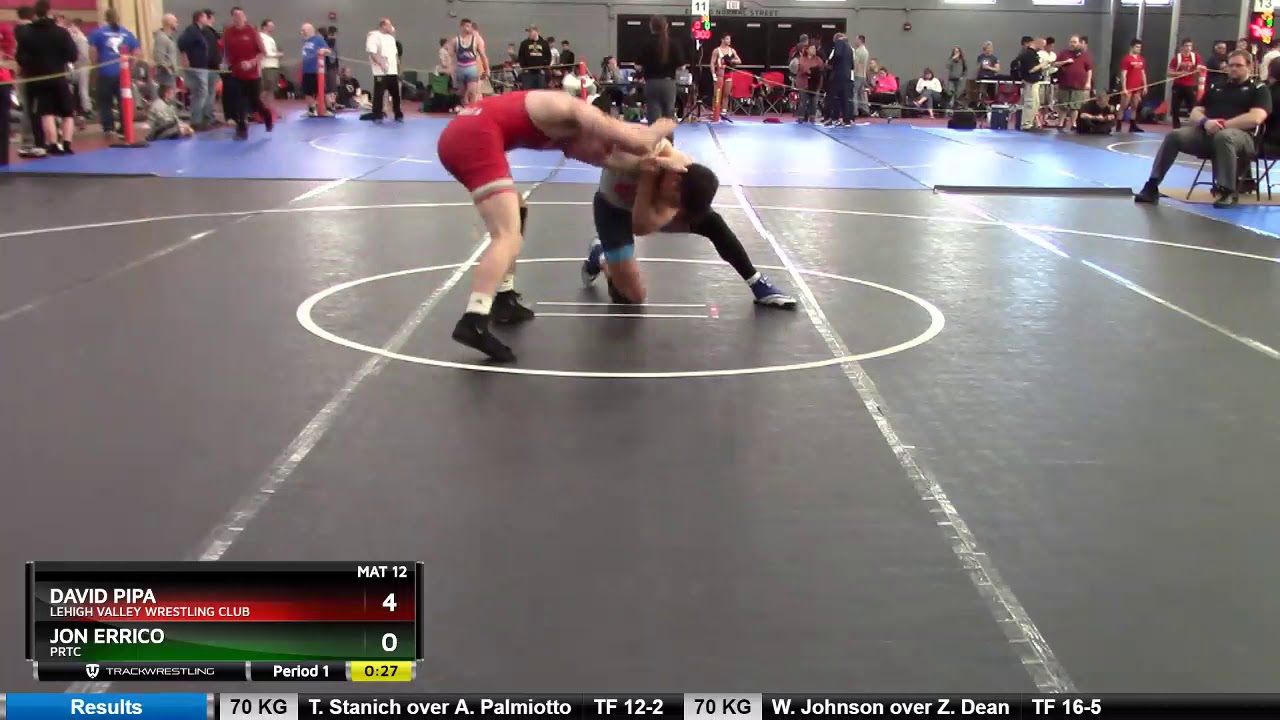 U23 70 KG David Pipa Lehigh Valley Wrestling Club Vs Jon Errico PRTC ...