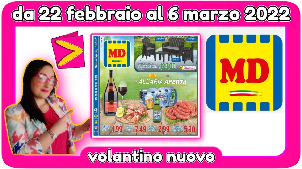 volantino MD video delle offerte dal 20 al 26/04/2022 - YouTube