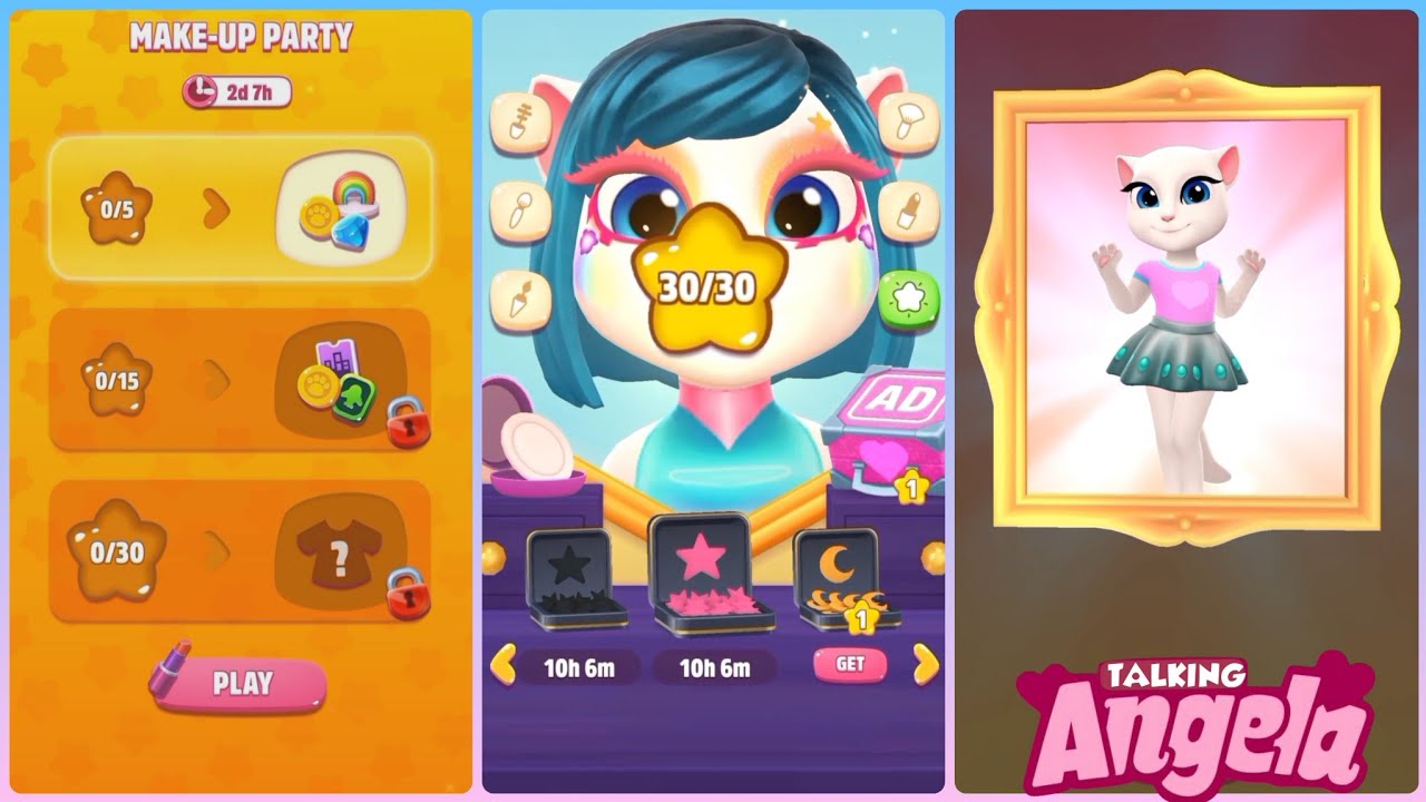 My talking angela 2 || MAKE - UP PARTY || android gameplay # ...