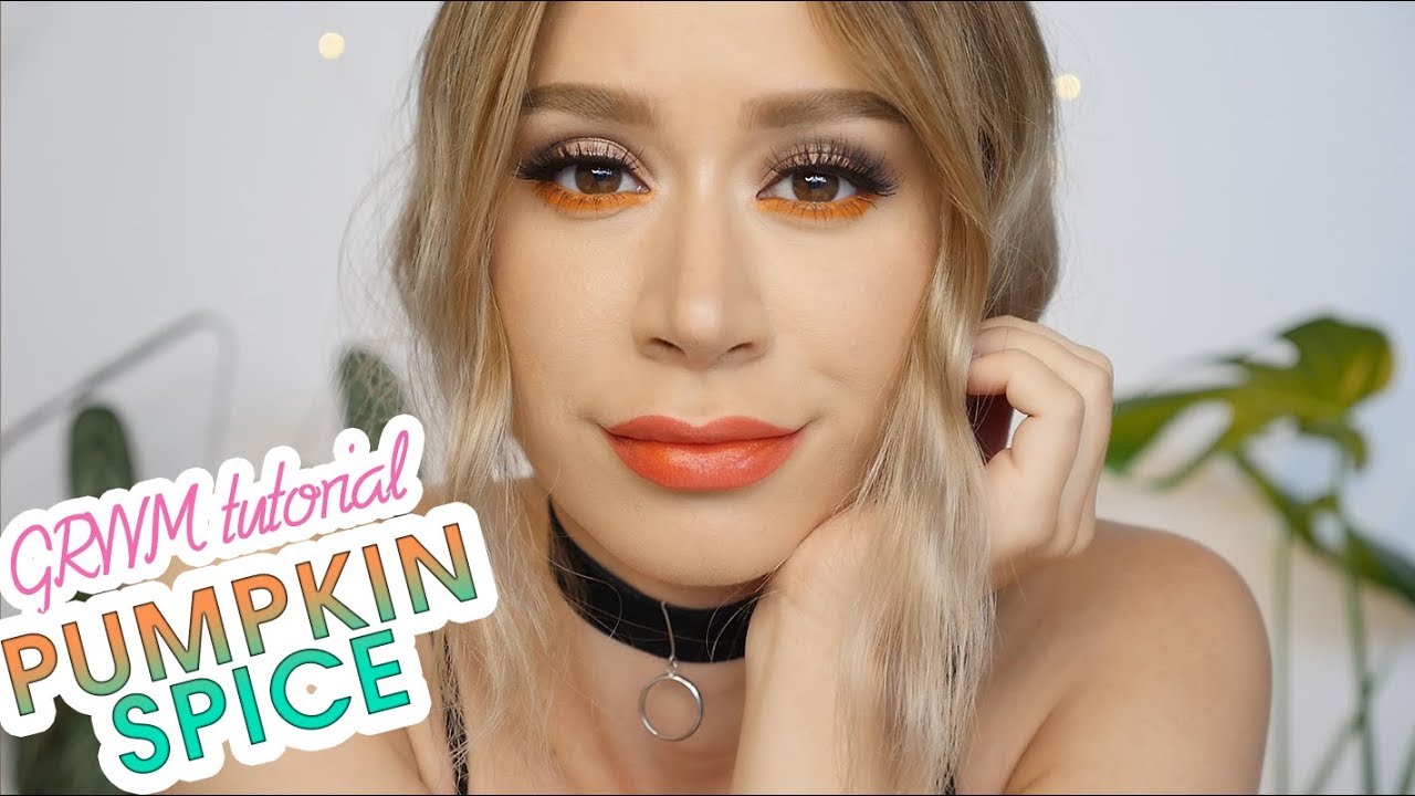 GRWM | PUMPKIN SPICE MAKEUP TUTORIAL - YouTube