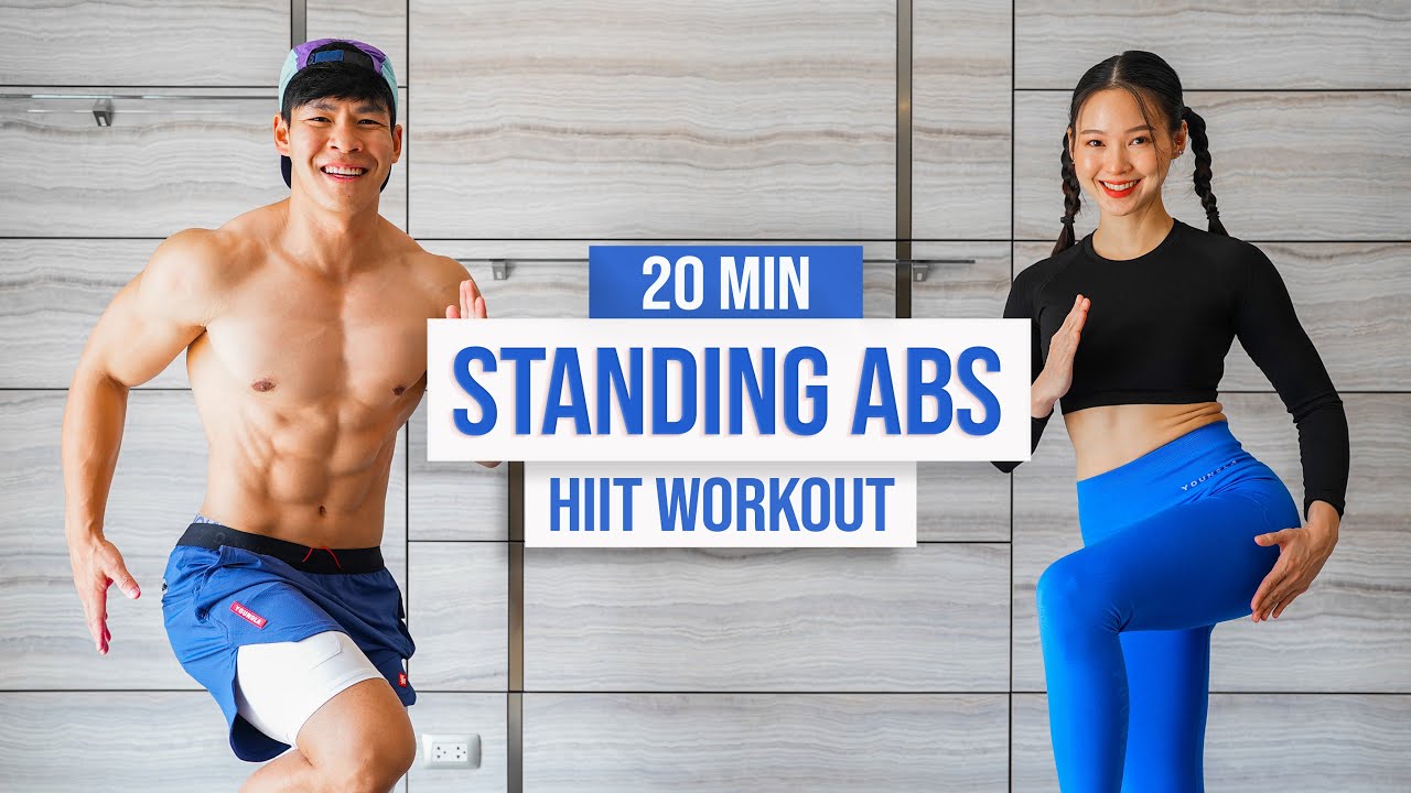 20 MIN STANDING ABS FOR BEGINNERS I no repeats, no equipment - YouTube