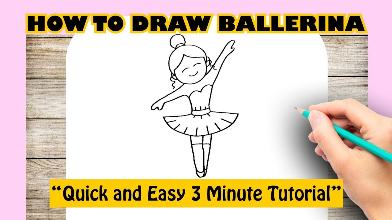 How to Draw BALLERINA EASY Step by Step - YouTube