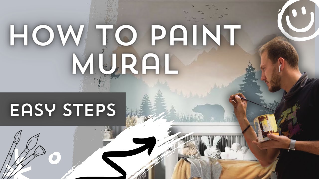 SIMPLE Mural Everyone Can Do in 1 Day | Step-by-Step Tutorial - YouTube