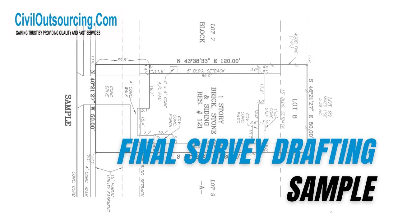 Final Survey Drafting Sample | Civil Engineering Outsourcing - YouTube