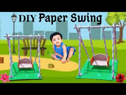 How to make Paper Swing, Paper craft ideas, Easy Paper Swing, Swing ...