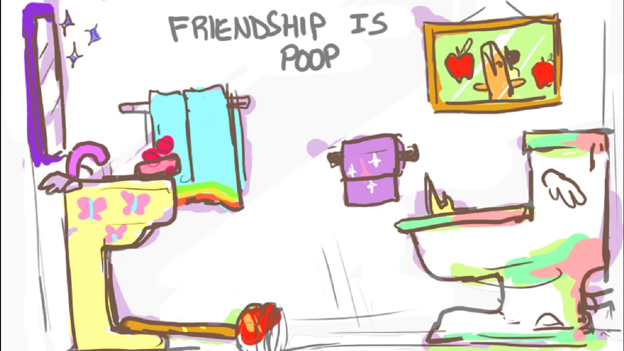 MLP Friendship Is POOP - My Little Pony Mane 6 Coloring Book Video ...