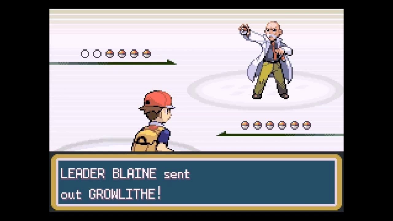 Pokemon Fire Red- Vs Blaine - YouTube