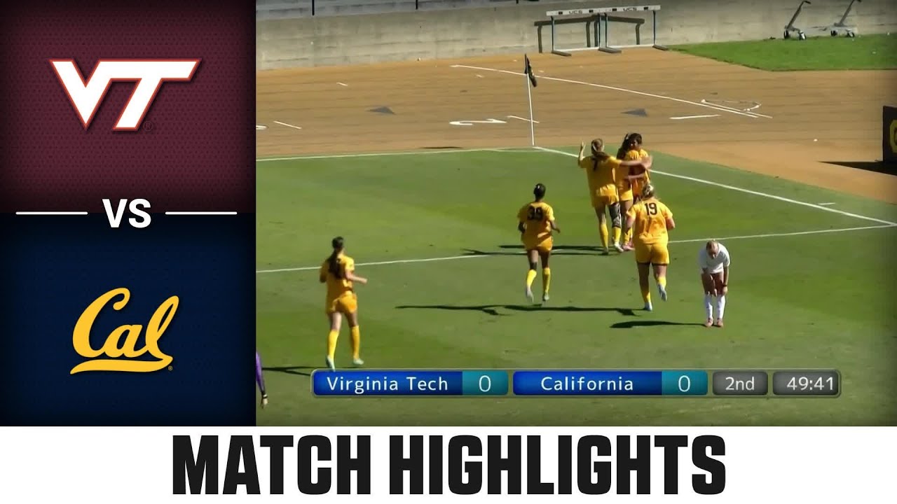 Virginia Tech vs. Cal Match Highlights | 2025 ACC Women's Soccer - YouTube