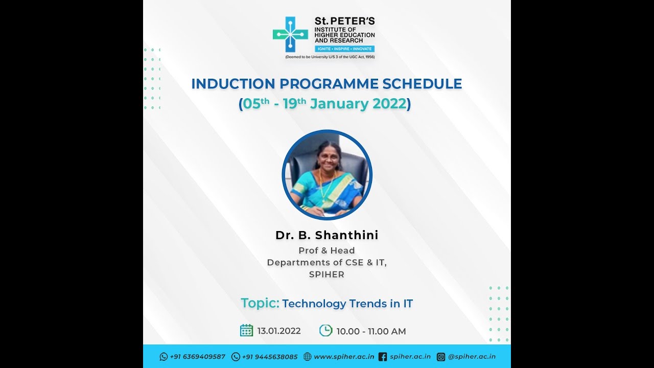 SPIHER - Inauguration Programme for First Year Students - Day 7 - YouTube