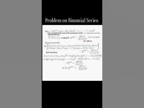 Problem on Binomial Series 💎||Easygrasping24 #maths #jee #education #study #shorts#short - YouTube