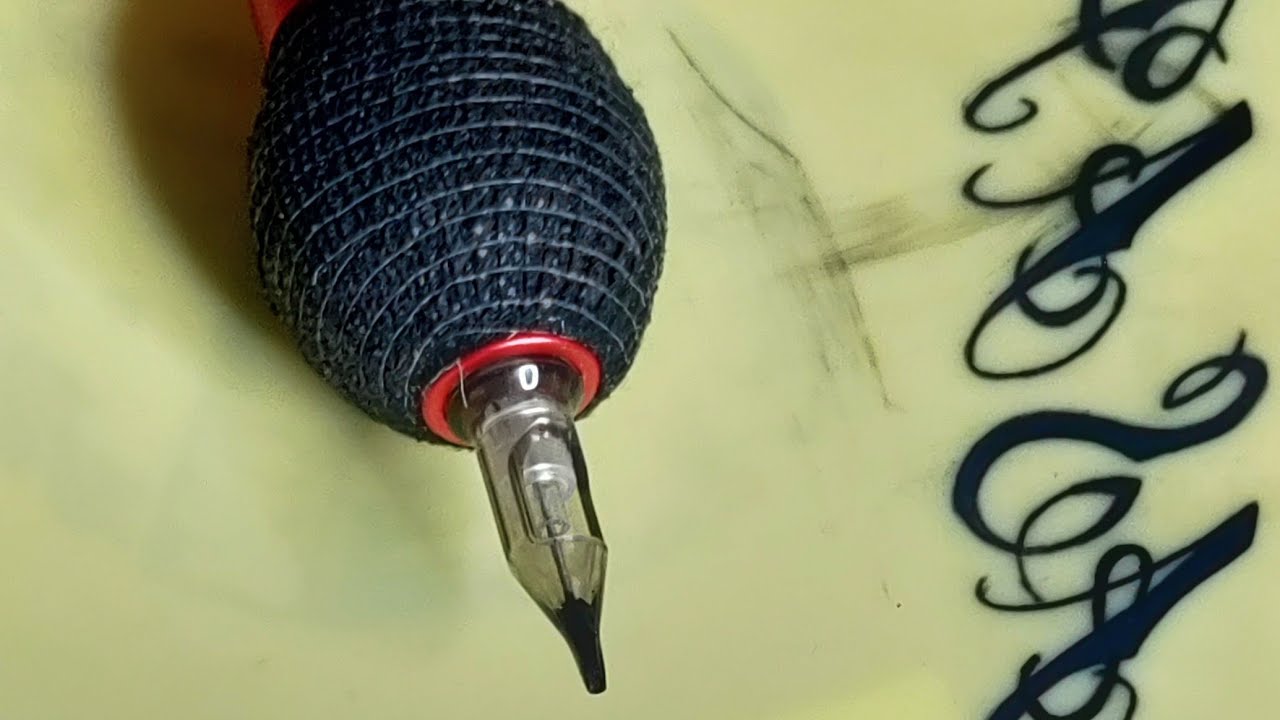 Wormhole tattoo gun practice - YouTube