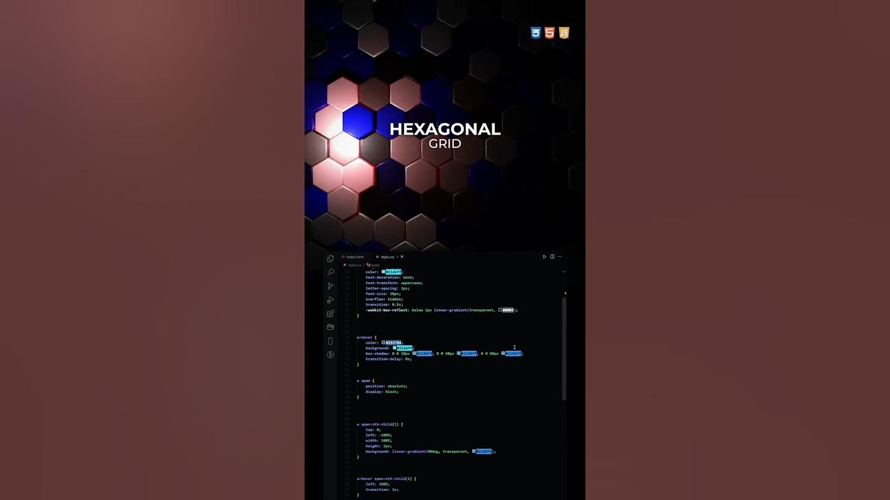 3d Hexagonal Grid Js Css And Html🧑‍💻 Coding Programming 2024 Htmlcssjs Webdev Frontend