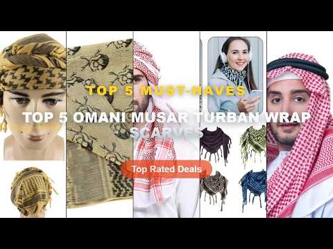 Amazing Top 5 Omani Musar Turban Wrap Scarves You Need To See - 55x55 Inch Arab Shemagh Muslim Keffi