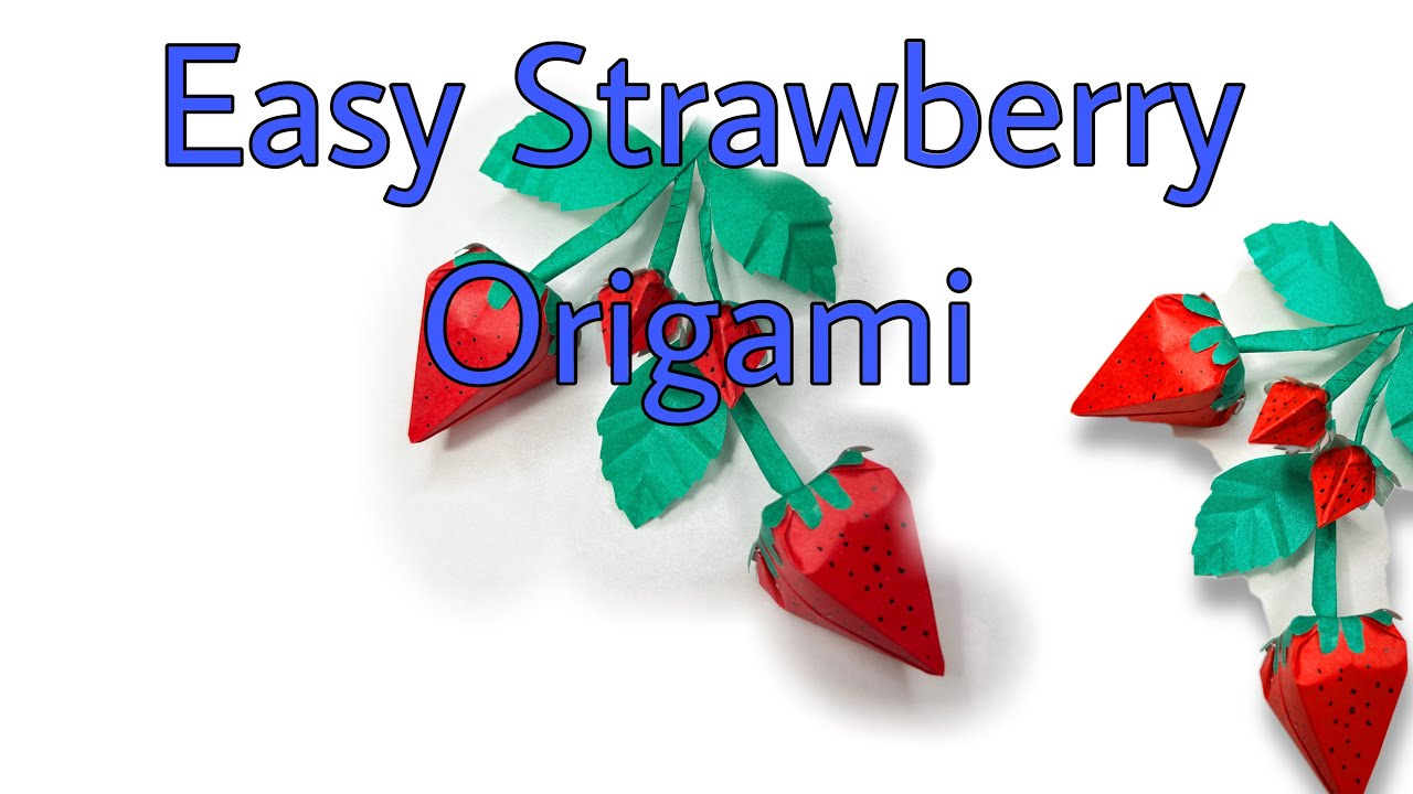 How to make Origami Strawberry || Easy Strawberry Origami 🍓 - YouTube