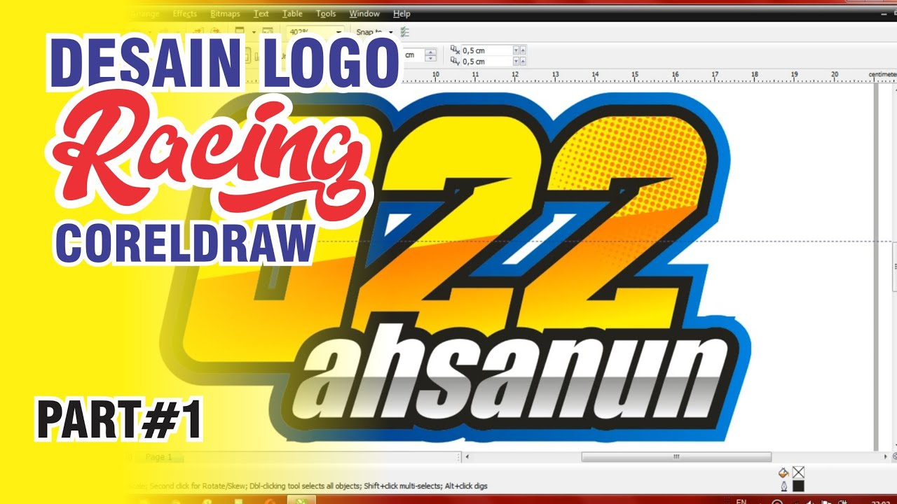 #050 TUTORIAL DESAIN LOGO RACING TEAM DENGAN CORELDRAW #PART1 - YouTube
