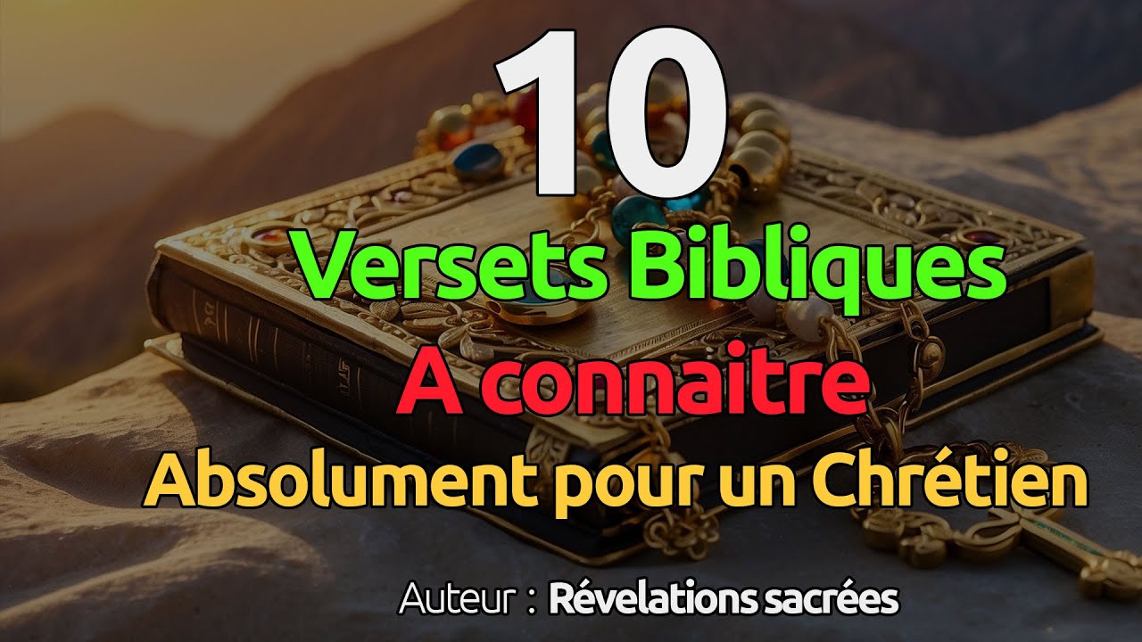 10 Versets Bibliques à connaitre Absolument par un bon Chrétien - YouTube