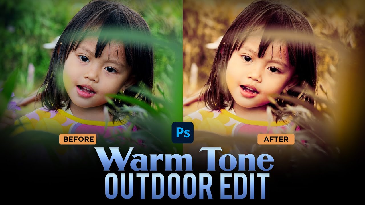 Warm Tone effect for Outdoor Portrait edit | Photoshop cc Tutorial ...