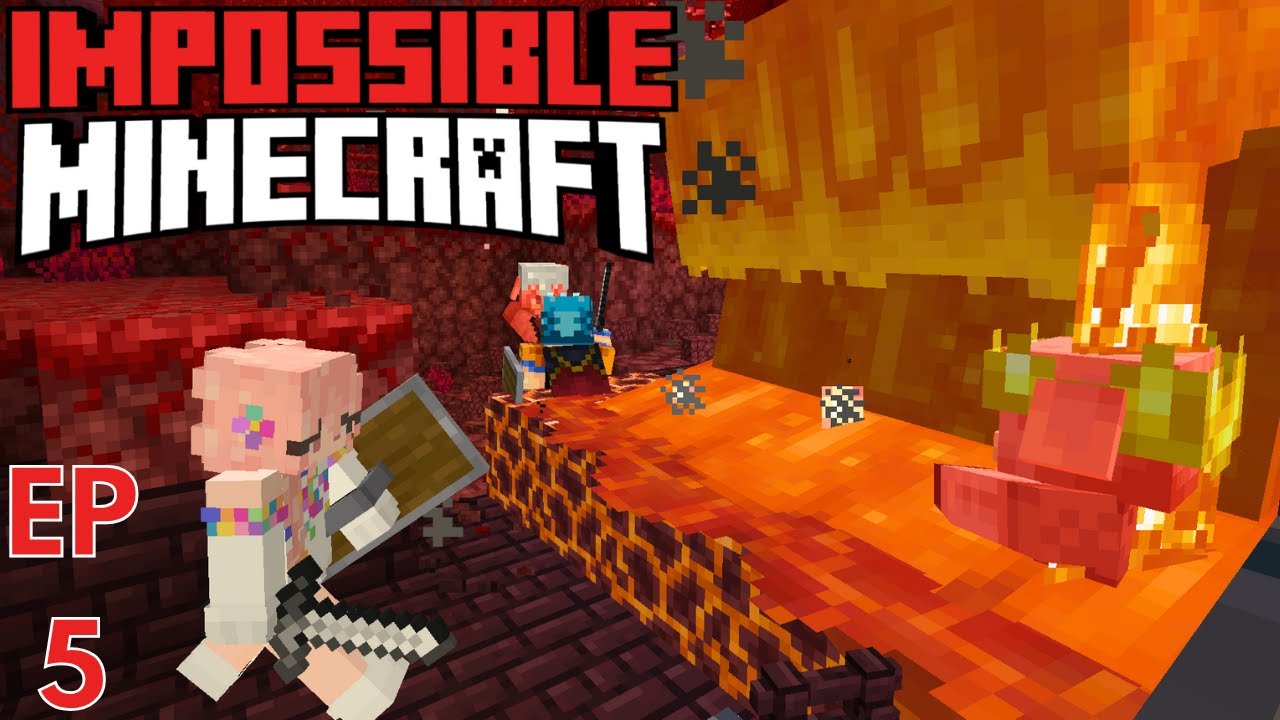 Impossible Minecraft Ep 5 - Getting Blaze Rods in Impossible Minecraft...Can't be hard...right ...