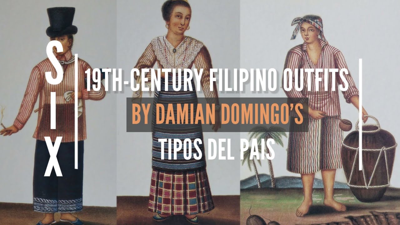 Six 19th-Century Filipino Outfits by Damian Domingo's Tipos del pais ...