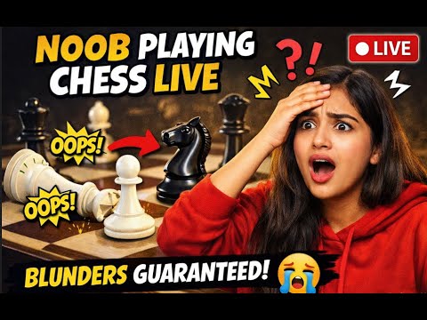 Noob Playing Chess Live 😭 | Blunders Guaranteed - YouTube